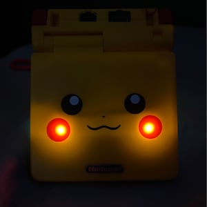 Pikachu cheekachu Custom Gameboy Advance SP Bundle W/ IPS V2 Screen ...