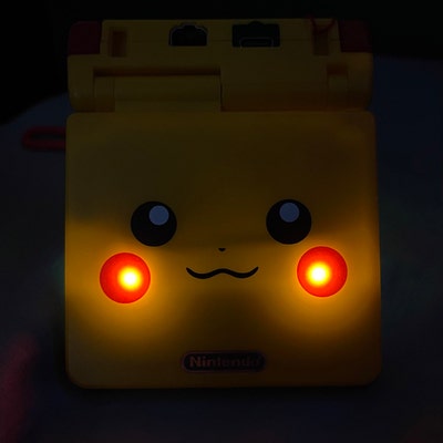 Pikachu cheekachu Custom Gameboy Advance SP Bundle W/ IPS V2 Screen ...