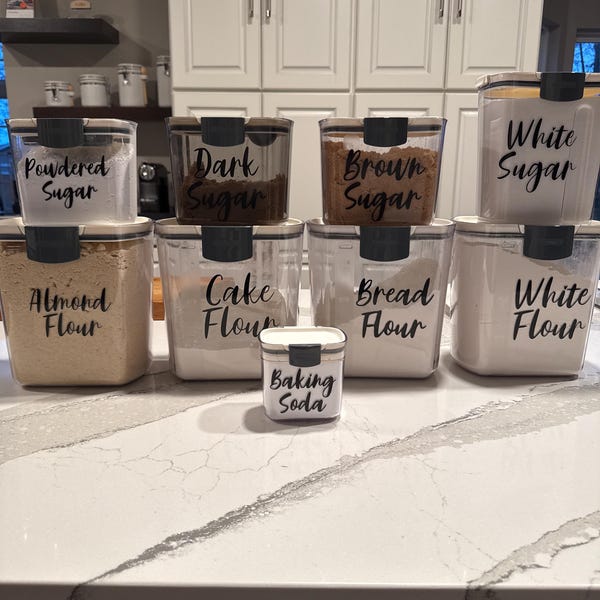 Set of 10-baking Labels for Storage Containers! Baking Vinyl Decals ...