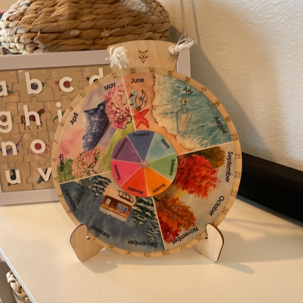 Wooden Jewish Calendar, Hebrew Calendar, Jewish Holidays Calendar ...