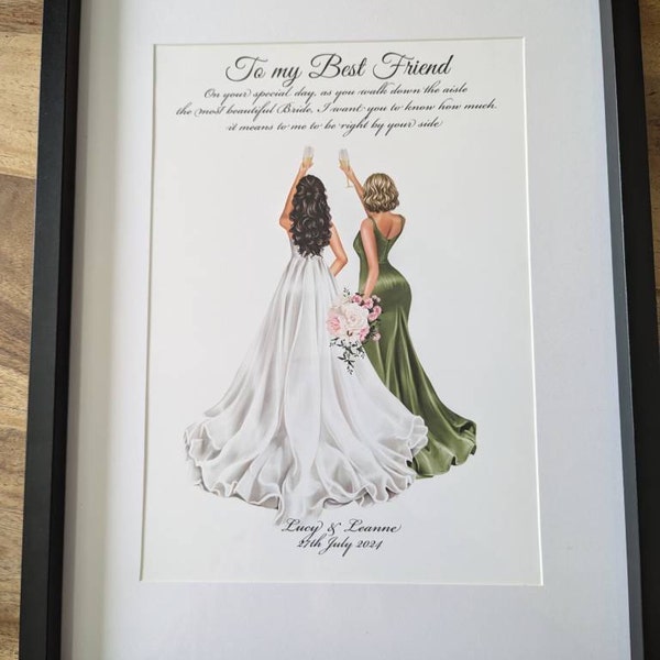 Gift for Best Friend on Wedding Day, Gift for Bride From Maid of Honour ...