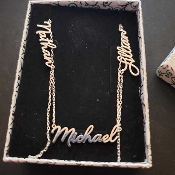 Multi-name Family Necklace, Multiple Nameplated Necklace, Personalized ...
