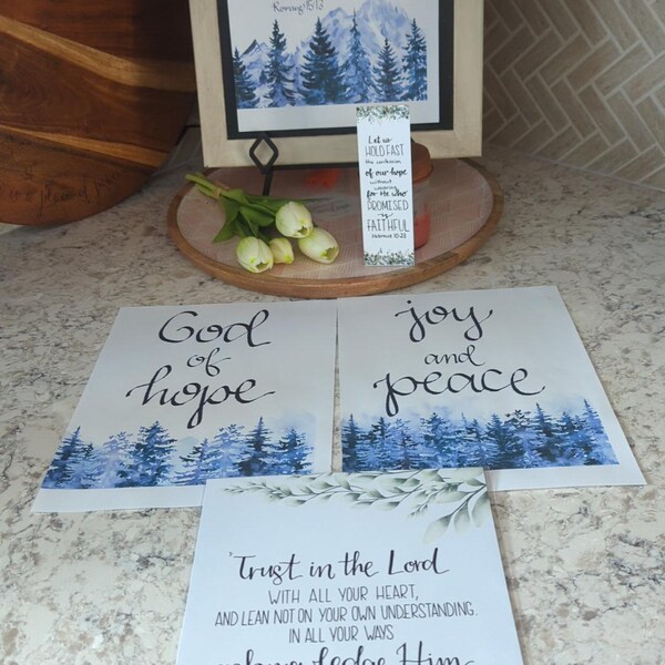 Psalm 103:13 (physical Print) - Hand-written Bible Verse, Encouraging ...