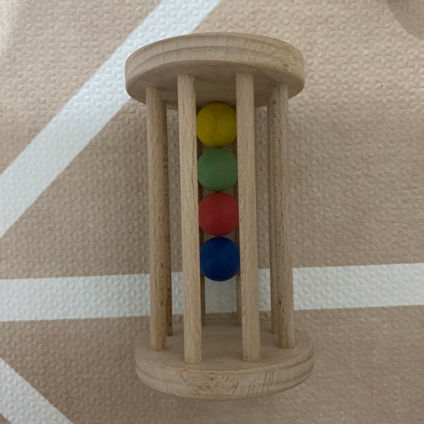 Cylinder With Ball. Ball Cylinder. Ball Rattle. Montessori Cylinder ...