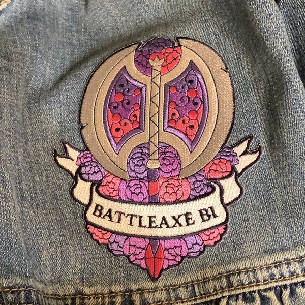 PREORDER: Battleaxe Bi Embroidered Patch - Etsy