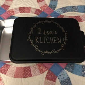 Personalized Aluminum Baking Pan With Lid. Your Name Kitchen Engraved ...