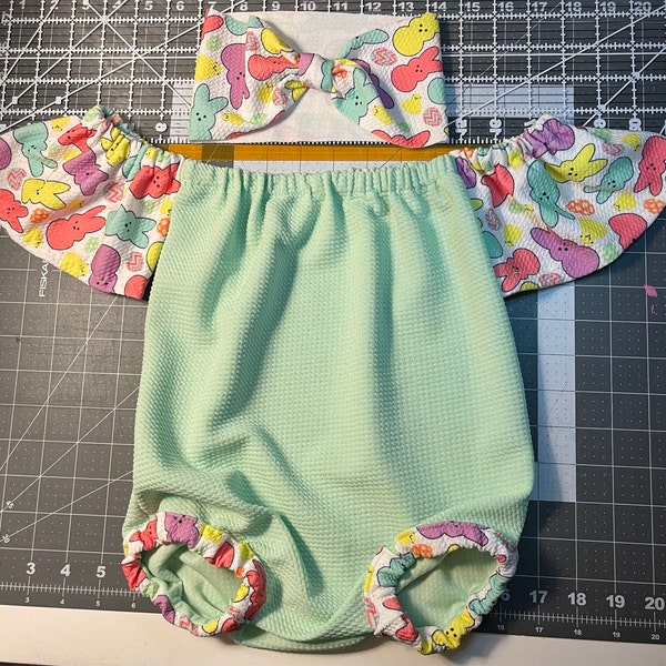 Girls Romper Pattern, Baby off the Shoulder Romper Pattern Playsuit 0 ...
