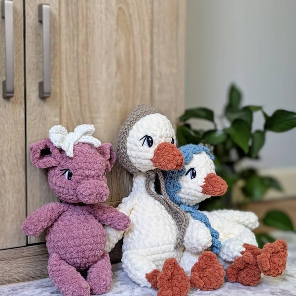 Georgia the Silly Goose Crochet Pattern / Low Sew / Crochet Amigurumi ...