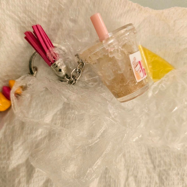 Slushie, Handmade Epoxy Resin Ice Slush Drink Keychain/ornament, Cute ...