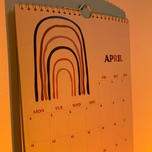 2022 Wall Calendar Abstract Rainbow Monthly Calendar 2022 - Etsy