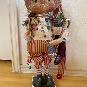 Primitive Bunny Rabbit-folk Art Bunny-irish Bunny-plush Bunny-vintage ...