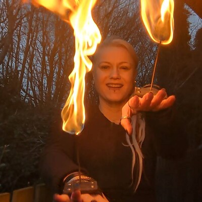 Fire Sword, Martial Art Fire Sword, Fire Dance Stick, Flow Art Props ...