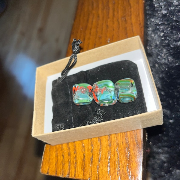 Cremation Ash Glass Cube Beads - 1, 3, 6, or 12 | Cremation Jewelry ...