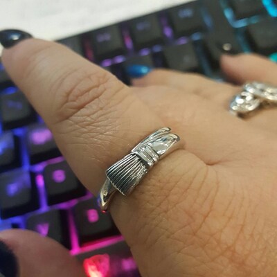 Sterling Silver Paint Brush Ring - Etsy