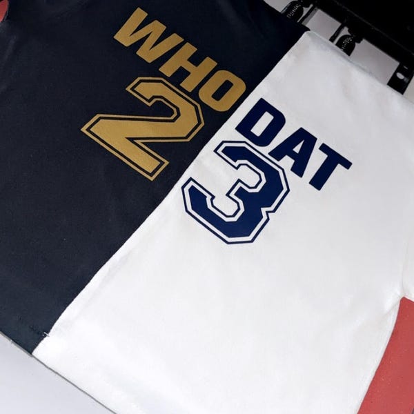 Custom College/ Team Apparel- Half and Half T-shirt or Crop Divided Tee ...