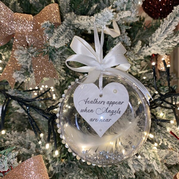 Personalised Memorial Christmas Bauble / Keepsake 'no Longer by Our ...