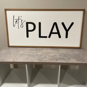 Let's Play Sign Playroom Sign Kids Room Decor Kids Playroom Sign ...