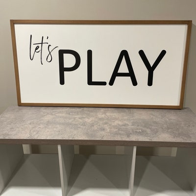Let's Play Sign Playroom Sign Kids Room Decor Kids Playroom Sign ...