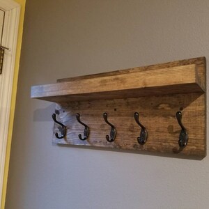 Coat Rack With Shelf the Ed Key Holder Entryway Organizer | Etsy