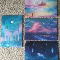 Art Postcard Set 4 Custom Art Postcards, Personalized Illustrated ...