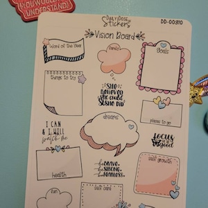 NEW! Vision Board Sticker - Goal Setting Stickers - Planner Stickers DD ...