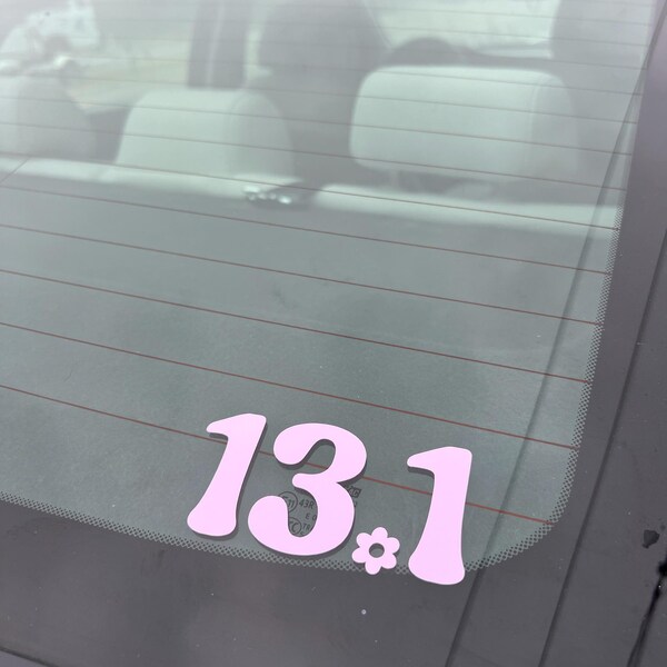 13.1 Distance Decal, 13.1 Choose Your Color, 13.1 Half Marathon, Flower ...