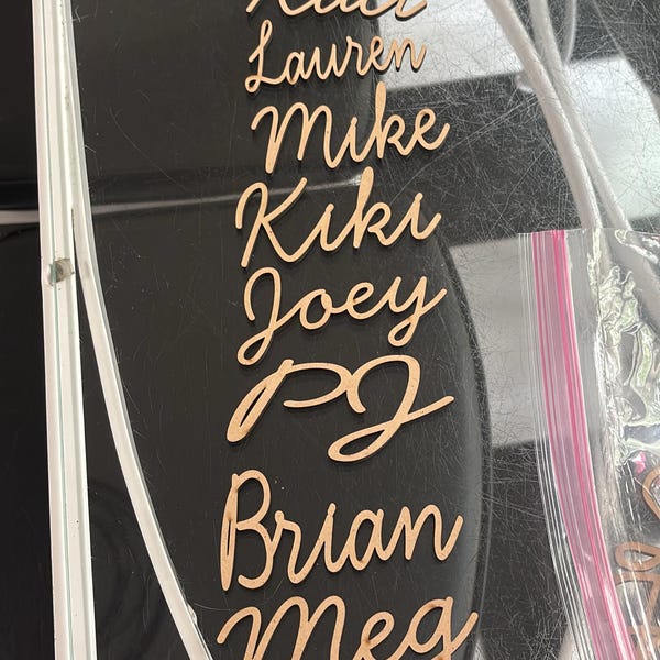 MDF Laser Cut Names | Wedding Place Names | Table Decoration - Etsy