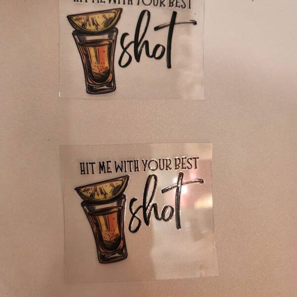 Best Shot UV DTF Sticker for Shot Glasses and More Ready to Apply No ...