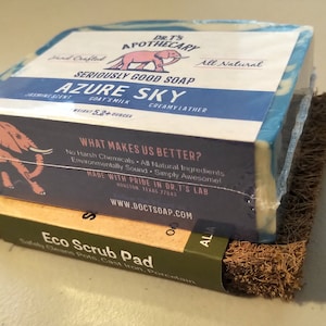 Scrub Pad & Soap Saver Pad 2, 4, 6 Pack Coconut Fiber, Compostable ...