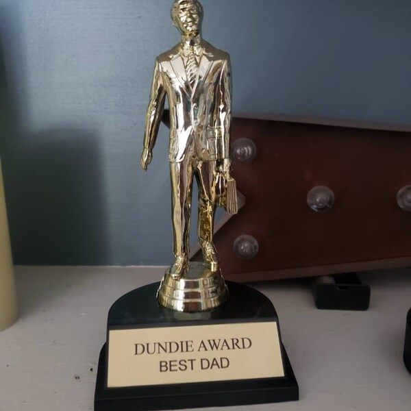 Best Dad Dundie Award Trophy the Office TV Show Michael Scott Dunder ...