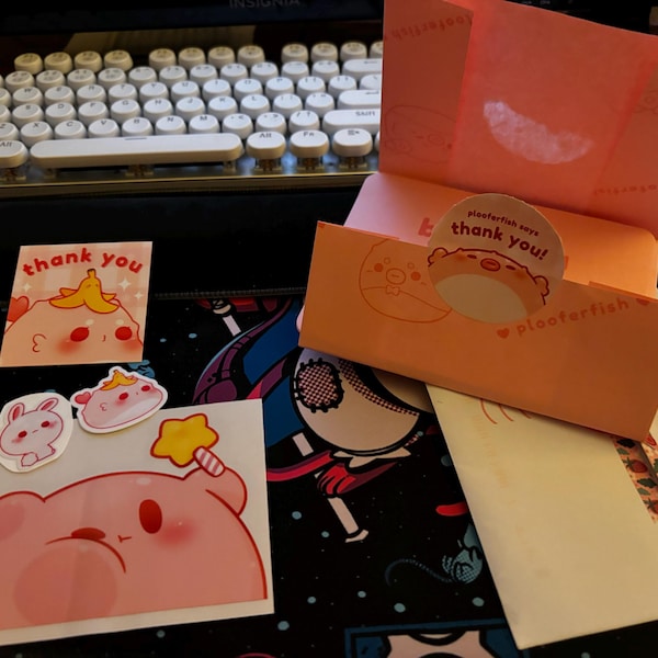 Kirbo Squishy Large Peeker Stickers | Cute Glossy Waterproof ...