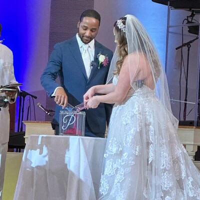 Sand Ceremony Set, Unity Sand Vase, Blended Wedding, Wedding Sand ...