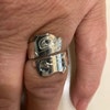 Canadian First Nations, Hand Carved Silver Wrap 1/4 Double Raven Ring ...