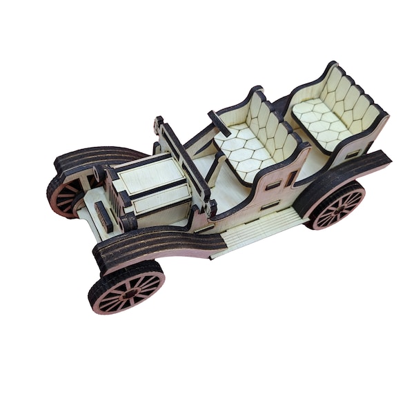 Retro Car Laser Cut File, SVG Vector Vehicle Plywood CNC Plan (digital ...