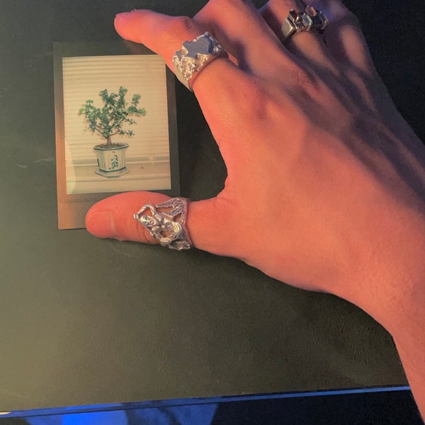 Catholic Raphael Angel Sacred Heart Ring 925 Sterling Silver 25 Grams ...