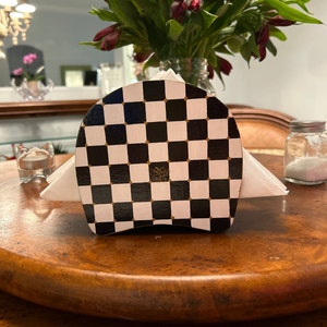 Black White Pumpkins Fall Pumpkin Table Centerpiece Checkered Fall ...