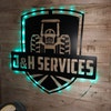 Custom Logo Design Metal Wall Art LED Light - Personalized Business ...