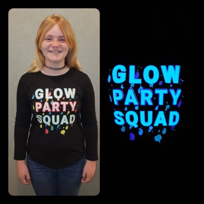 Glow Party Squad Digital Download DIY T-shirts and Poster Glow Birthday ...
