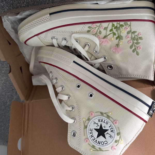 Custom Converse Embroidered Shoes Converse Chuck Taylor 1970s Custom ...