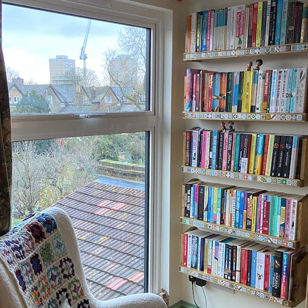 Custom Wall-mounted Book Rack - You Choose Length and Colour - Etsy