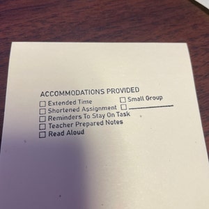 SPED Modifications Accommodation Teacher's Rubber Stamp Self Inking or ...