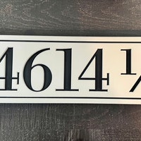 3.5 Inch Art Deco Narrow Modern House Numbers Letters - Etsy