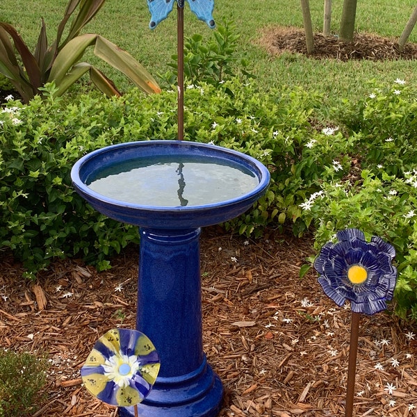 Fused Glass Garden 3D "cone Flowers" - Handmade - Planter/pot/vase - Etsy