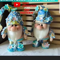 Pattern Pdf Scandinavian Summer Gnome Cute Gnome Flower Gnome Powder ...