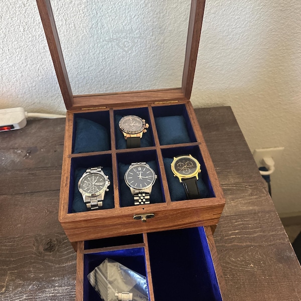 Father's Day Gift, Custom Engraved Watch Box, Free Personalized ...