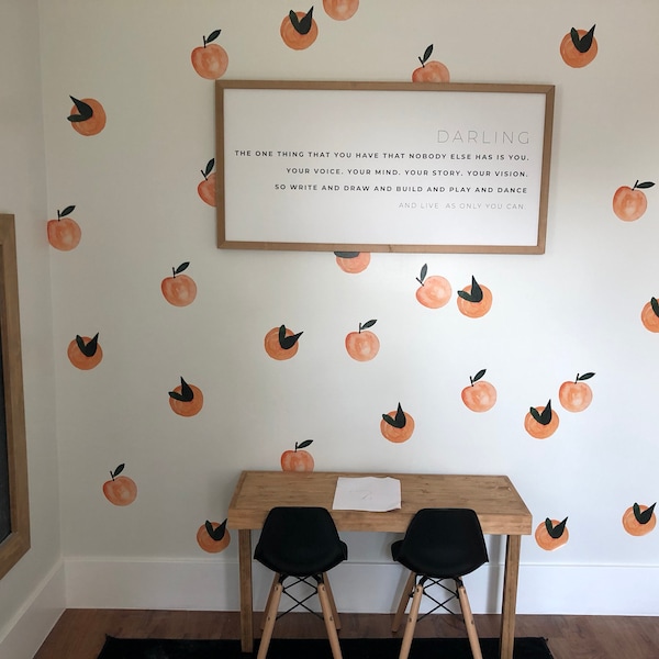 Peaches Decal, Peach Decal, Peach Wall Sticker, Peach Decals, Peach ...