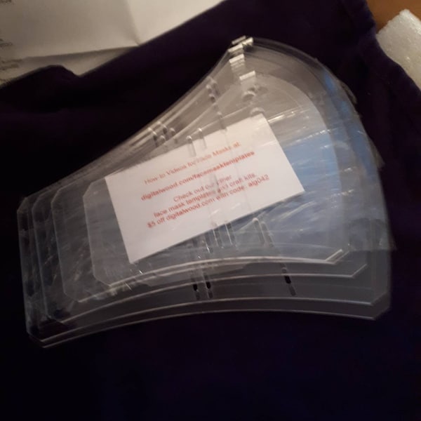 Olson Combined Mask Acrylic Templates - 5 Sizes for Adult and Child ...