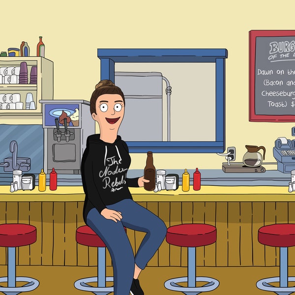 Custom Bob's Burger Personalized Portrait. Perfect Gift for Your Loved ...