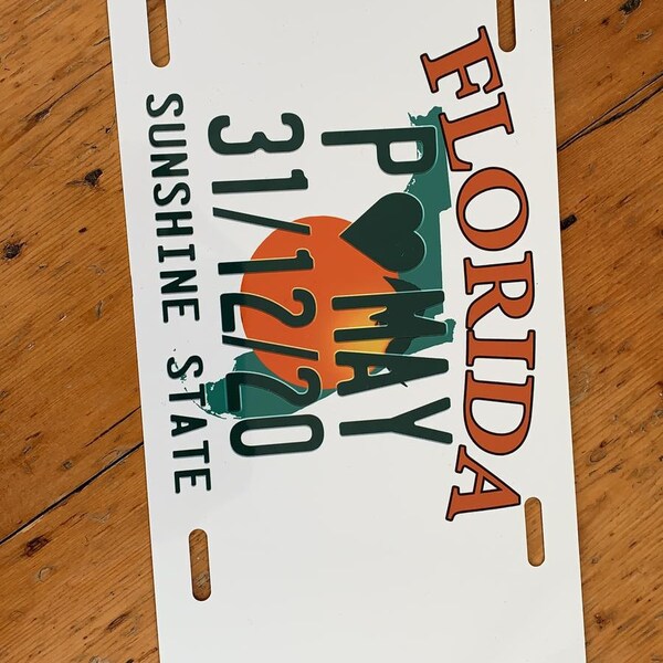 Florida Sunshine State - USA Custom Metal License Plate, Americana, US ...