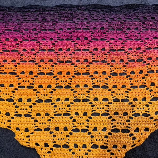 Crochet Skull Shawl Pattern: Lost Souls Design (PDF Pattern) - Etsy